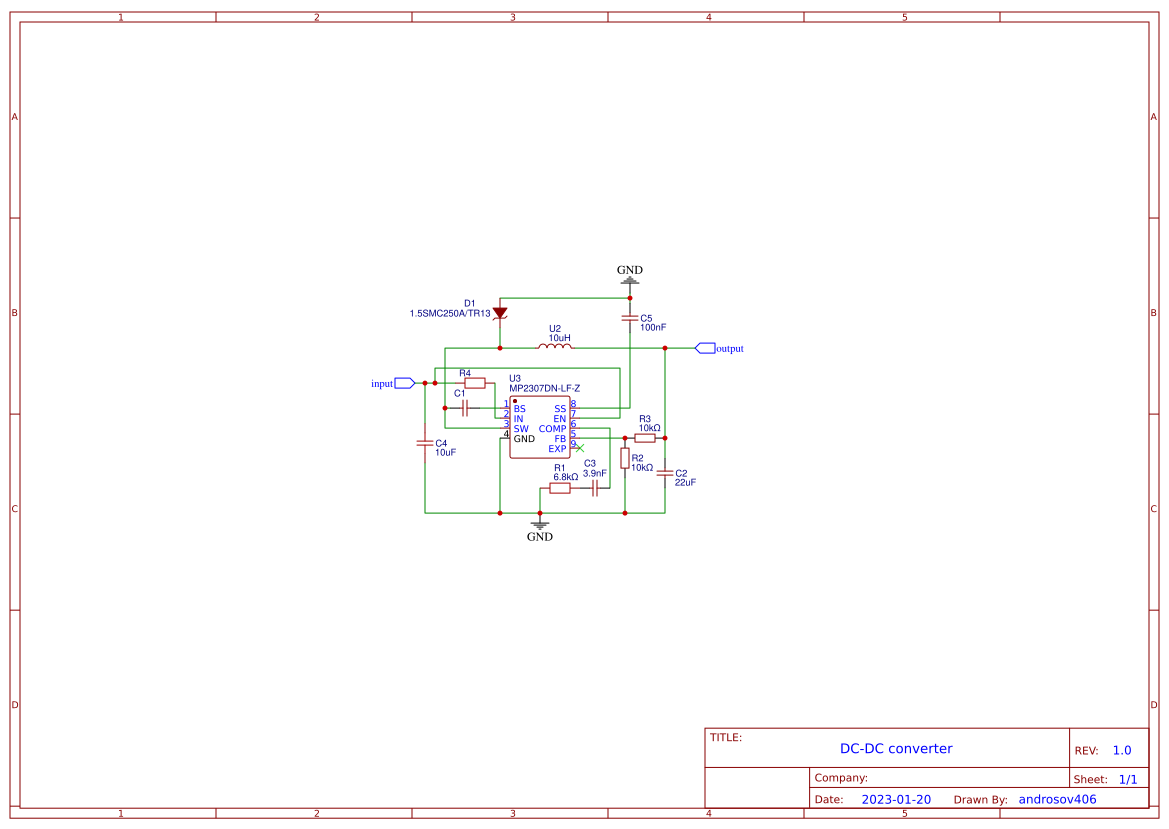 DC-DC converter (mp2307) - EasyEDA open source hardware lab