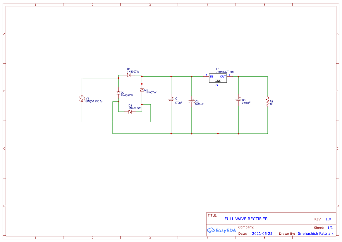 FULLWAVE RECTIFIER with PCB - OSHWLab