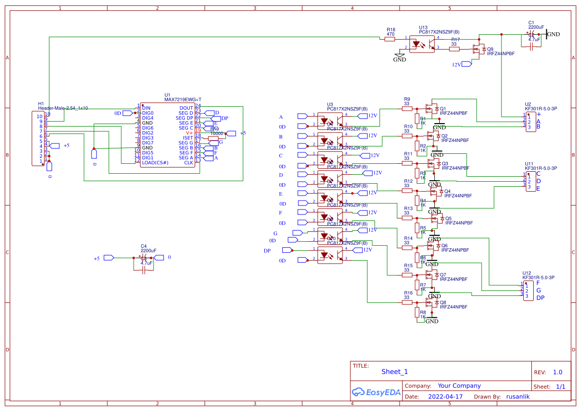 Large indicators MAX7219 - OSHWLab