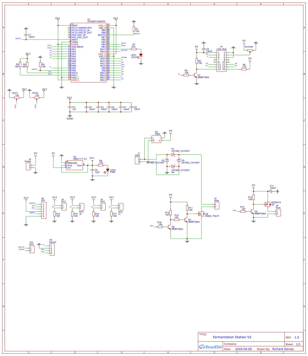 Fermentation Station - EasyEDA open source hardware lab