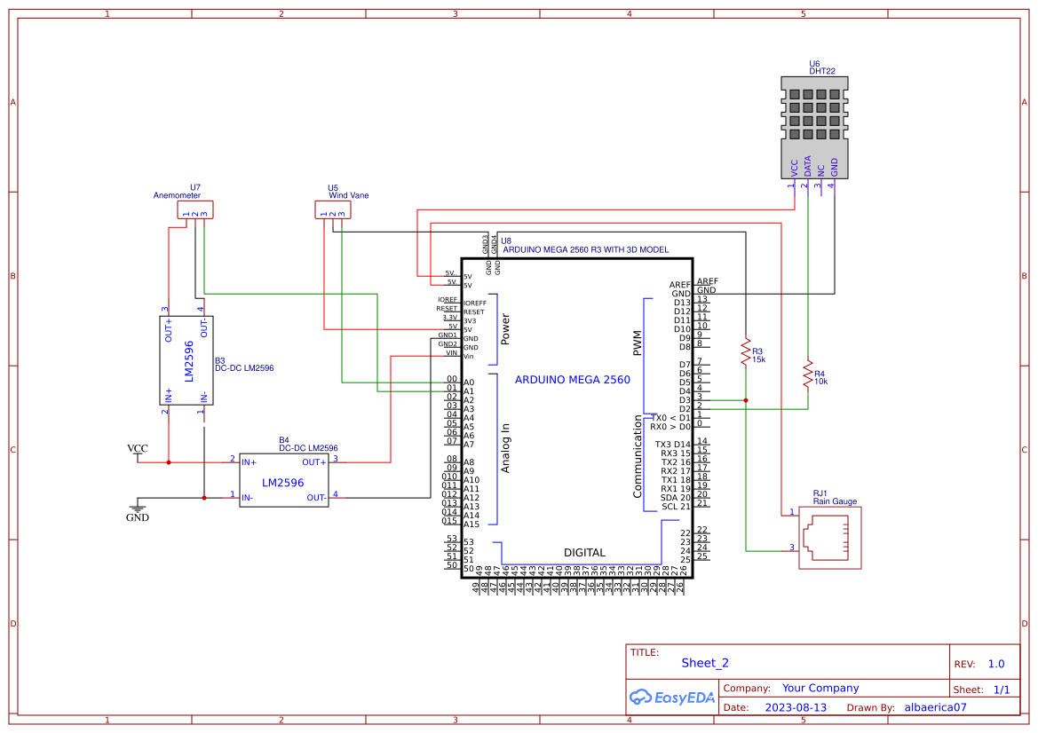 Weather Monitoring Schematic Diagram - OSHWLab