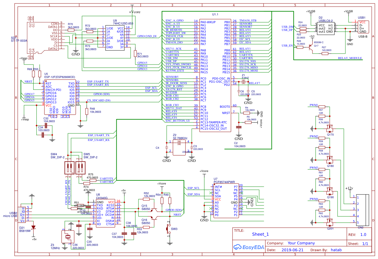 SmartHome_v1 - EasyEDA open source hardware lab