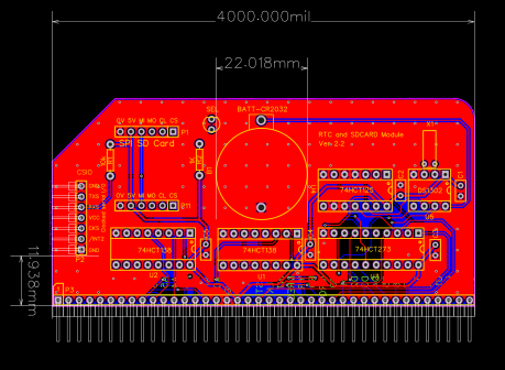 RTC and SD card for RCBUS / RC2014-40pin SC111 Z180 and others - OSHWLab