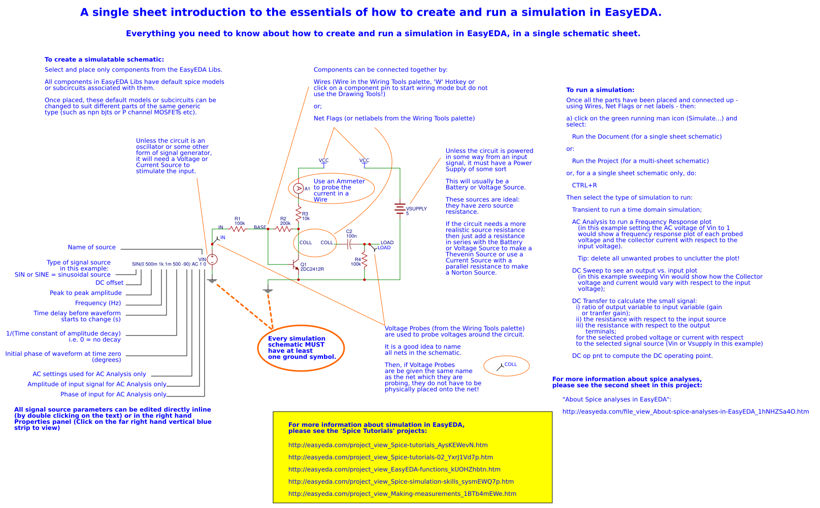 Simulation Quickstarter - EasyEDA open source hardware lab