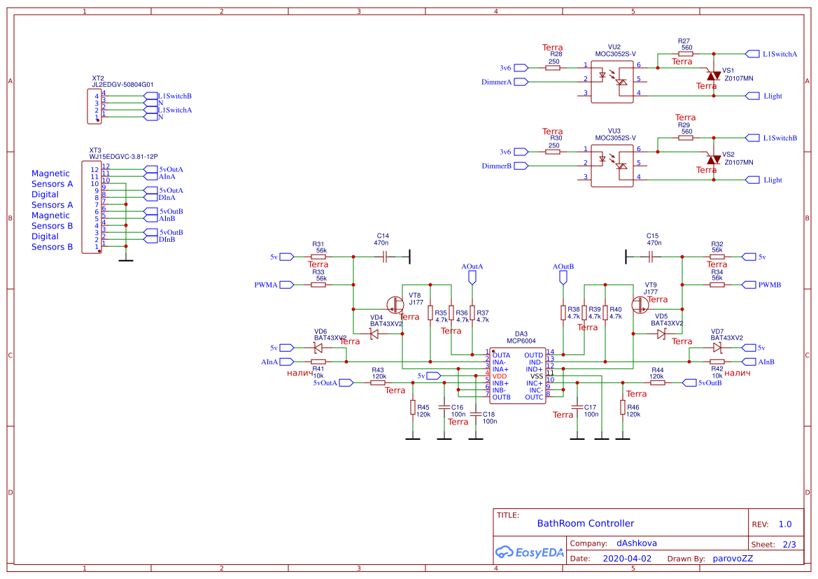 BathRoom Controller - EasyEDA open source hardware lab