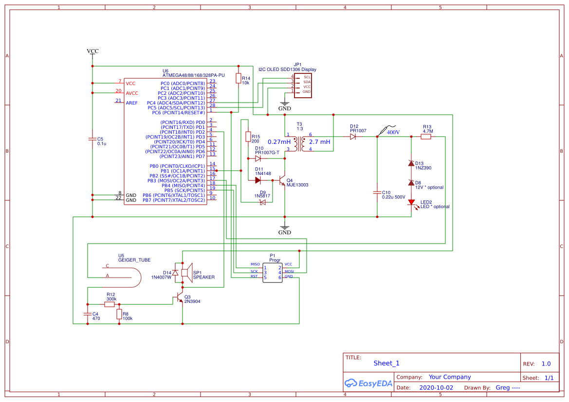 Geiger Counter - EasyEDA open source hardware lab