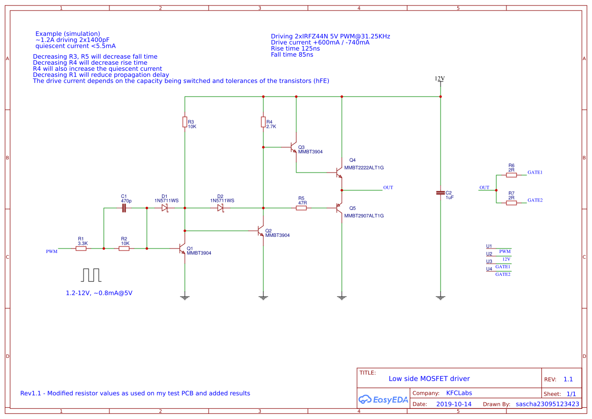 MOSFET driver - EasyEDA open source hardware lab