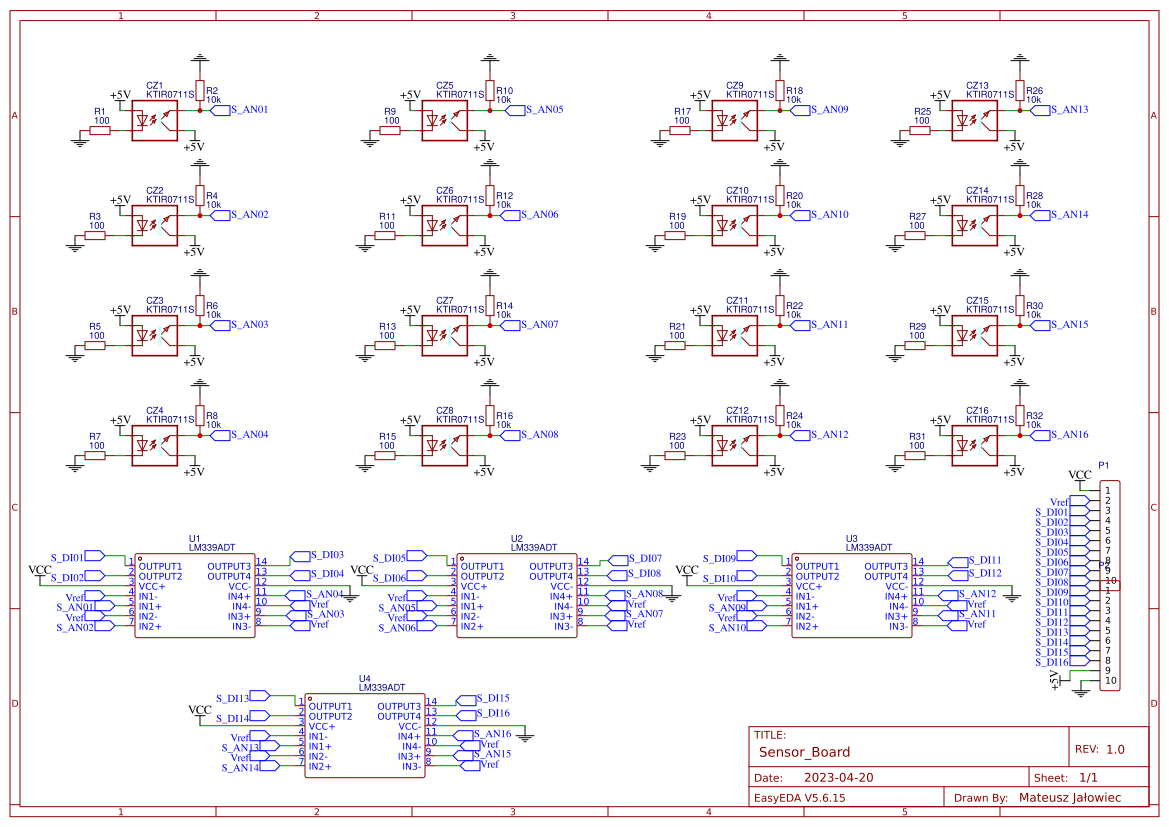 Line Follower_V4-seneor - EasyEDA open source hardware lab