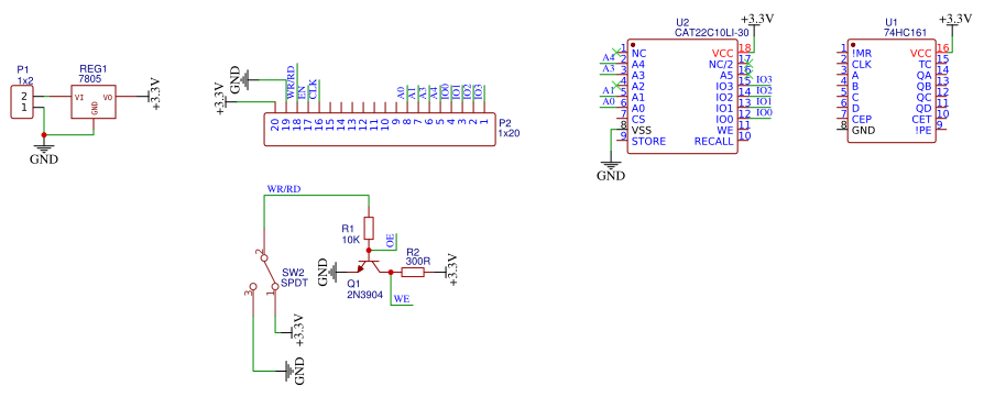 4 Bit CPU-less computer - EasyEDA open source hardware lab