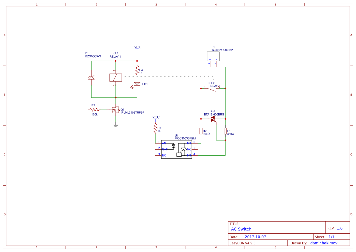 AC switch - EasyEDA open source hardware lab