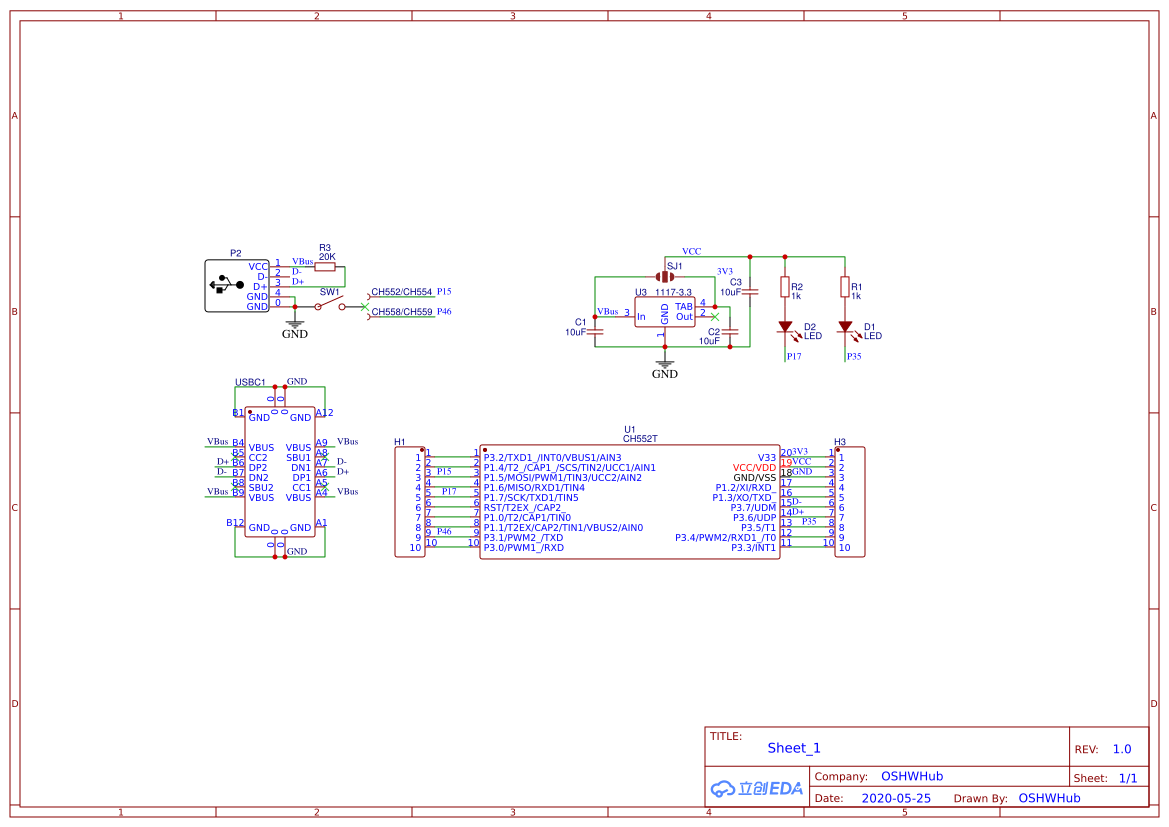 CH55xT CORE - OSHWLab