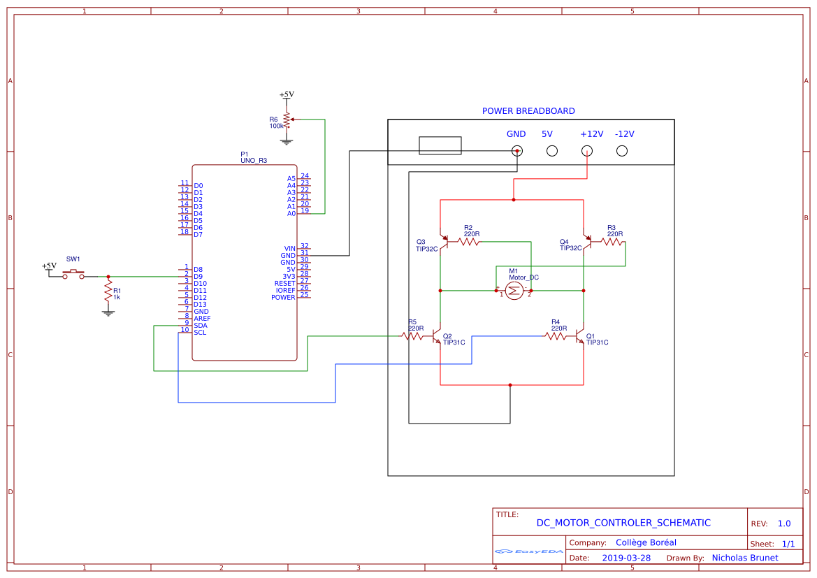 NICHOLAS BRUNET DC MOTOR CONTROLLER SCHEMATIC COMPLETE - EasyEDA open source hardware lab
