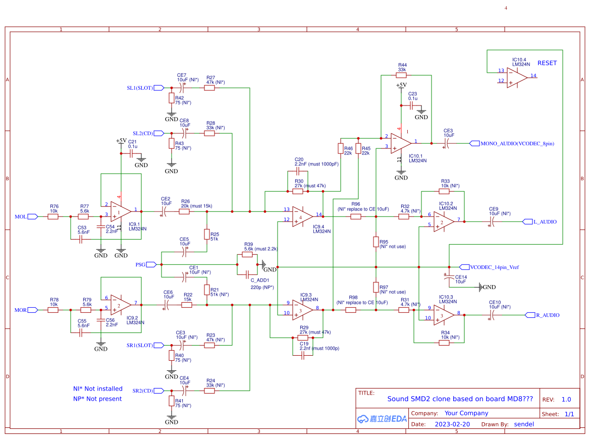 Sega MD8 sound - OSHWLab