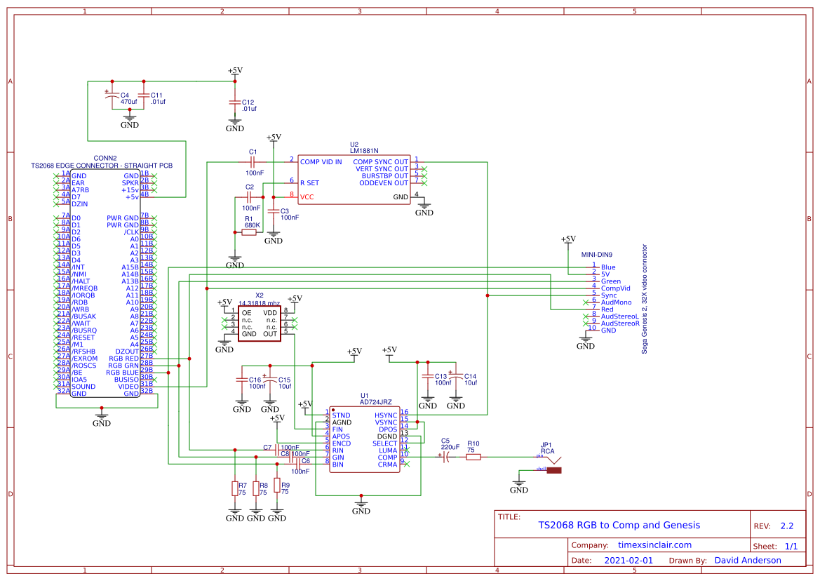 TS2068 RGB to SVIDEO w/ LM1881 direct connect - EasyEDA open source ...