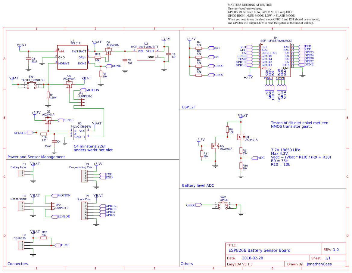 ESP8266 Sensor Board - OSHWLab