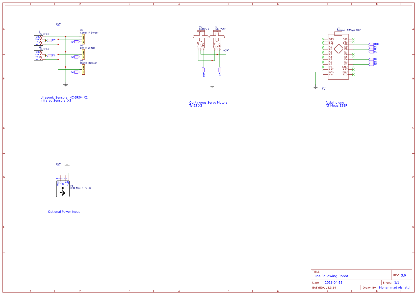 line following robot - OSHWLab