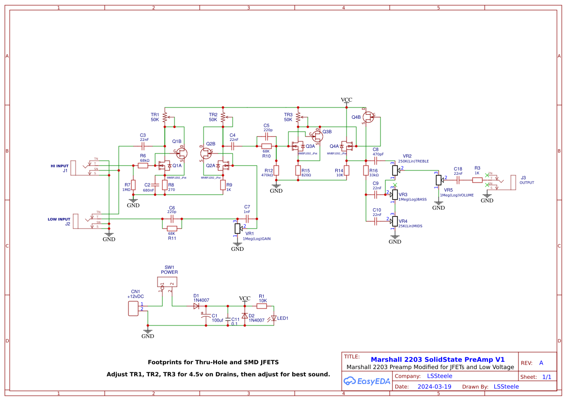 Marshall 2203 SS PreAmp - OSHWLab