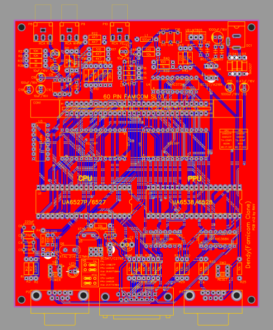 Famicom clone / Dendy - EasyEDA open source hardware lab