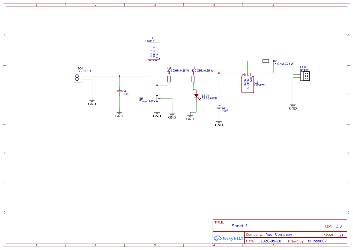 FUENTE SENCILLA VARIABLE - EasyEDA open source hardware lab