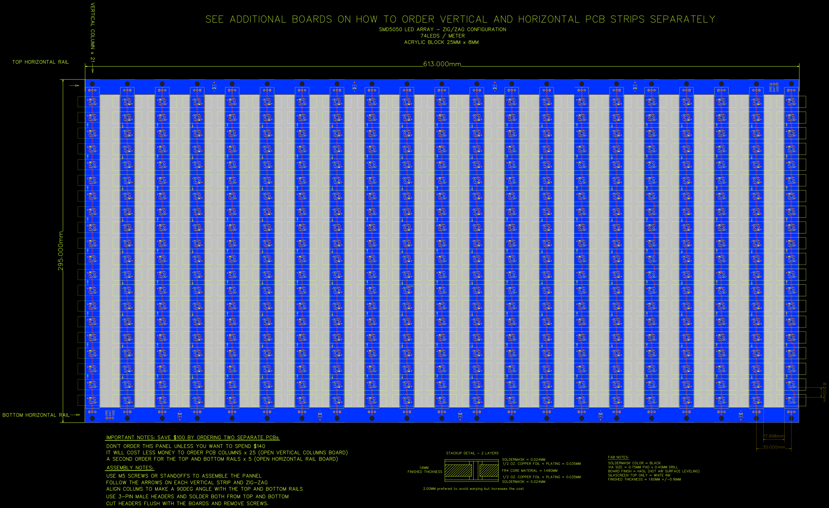 21-Bars 74/m LED Master Panel - EasyEDA open source hardware lab