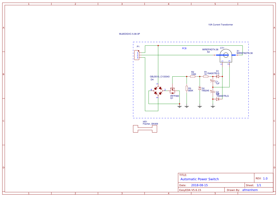 Automatic Power Switch - PCB - OSHWLab