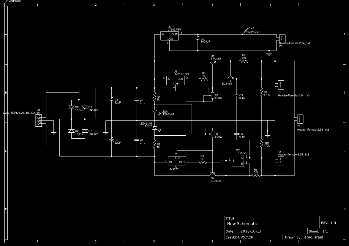 Fuente Simétrica Variable - Platform for creating and sharing projects - OSHWLab