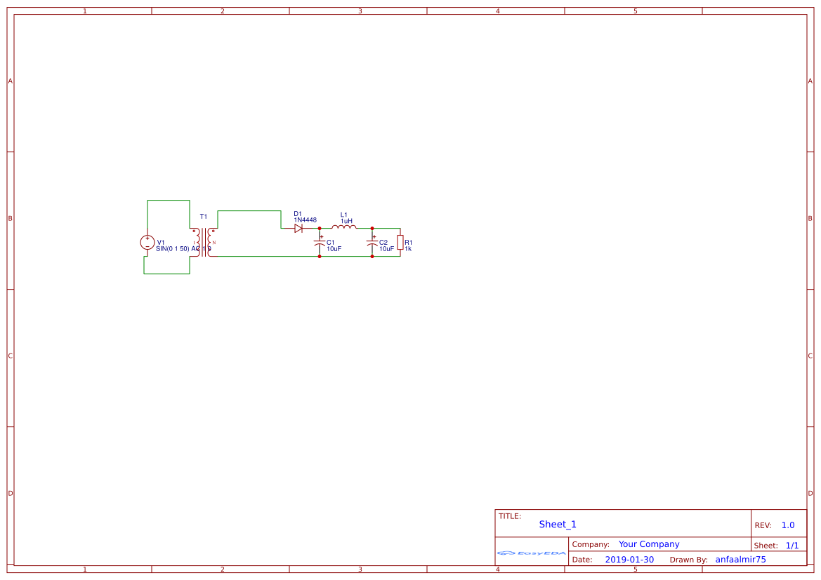 half rectifier - EasyEDA open source hardware lab