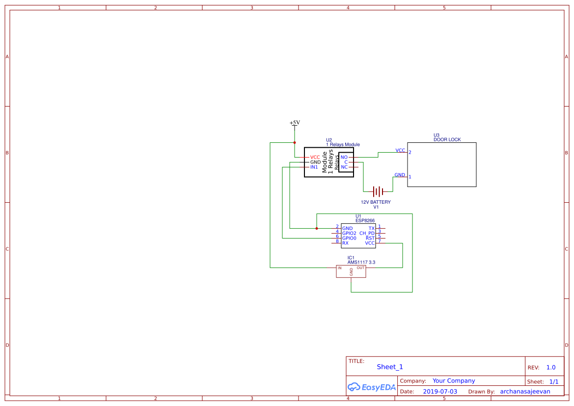 door lock - EasyEDA open source hardware lab