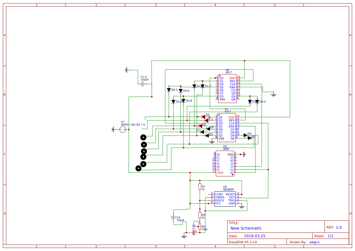 2x 4017 + ne555 - OSHWLab