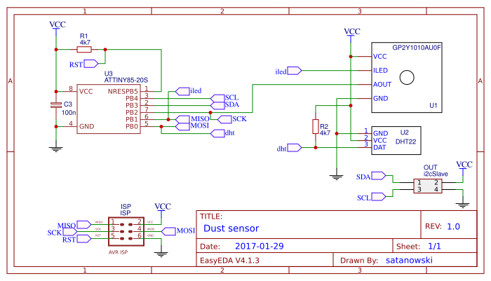 Smogometr-outside sensors board - OSHWLab