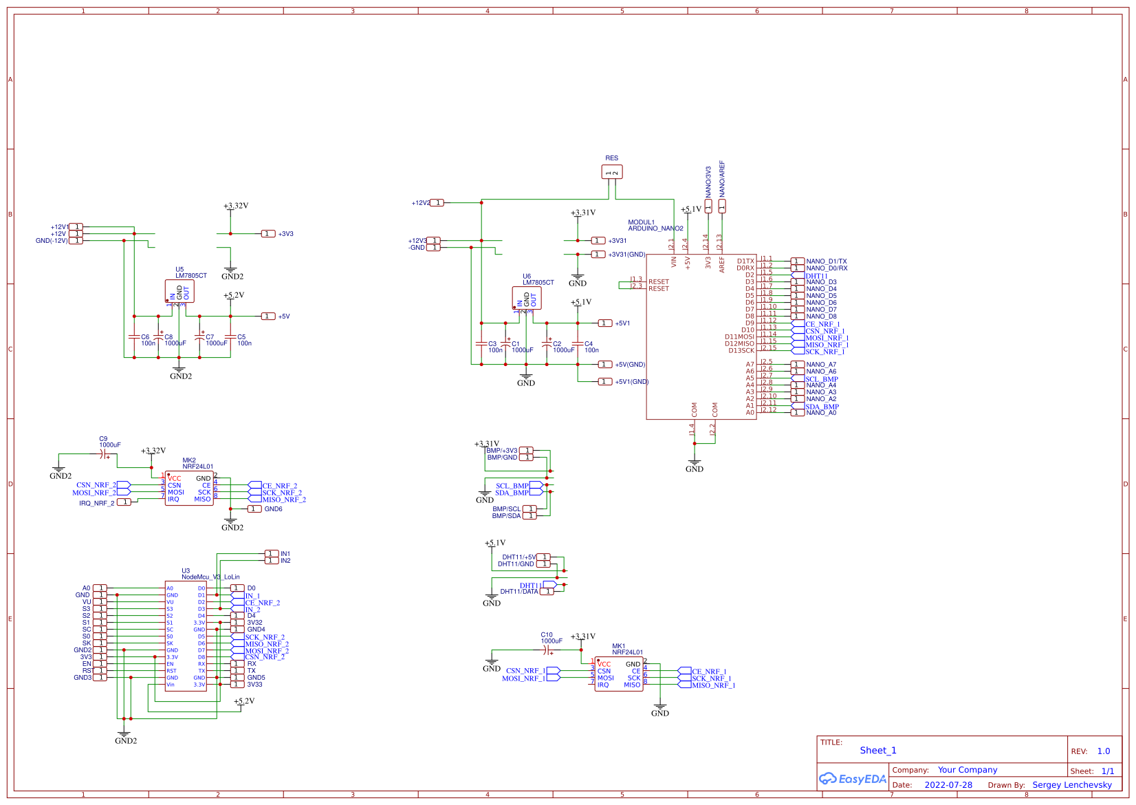 Wheather_Nano_NRF - OSHWLab
