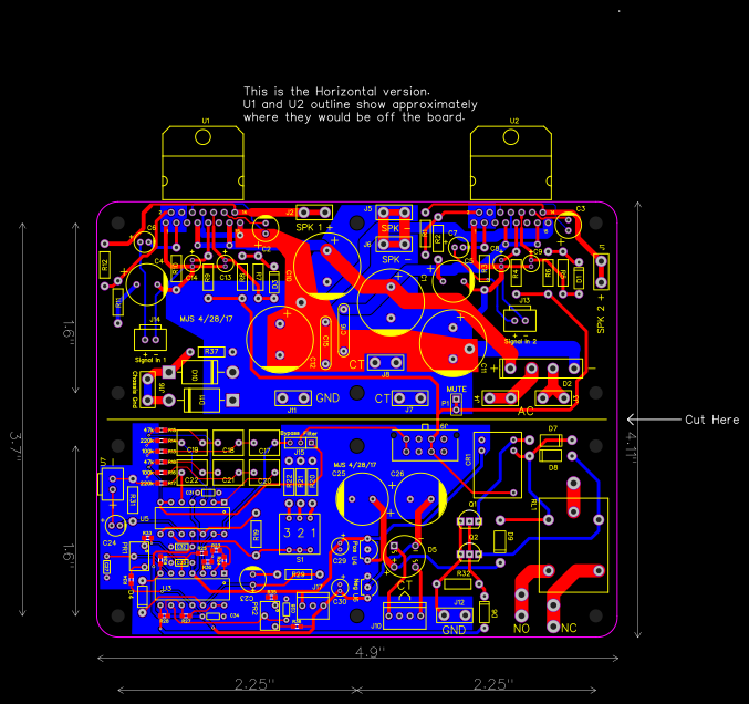 TDA7293HS Horizontal Sub Amp - EasyEDA open source hardware lab