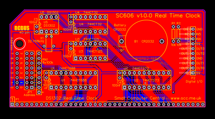 SC606 v1.0 RTC module for RCBus-40pin - OSHWLab