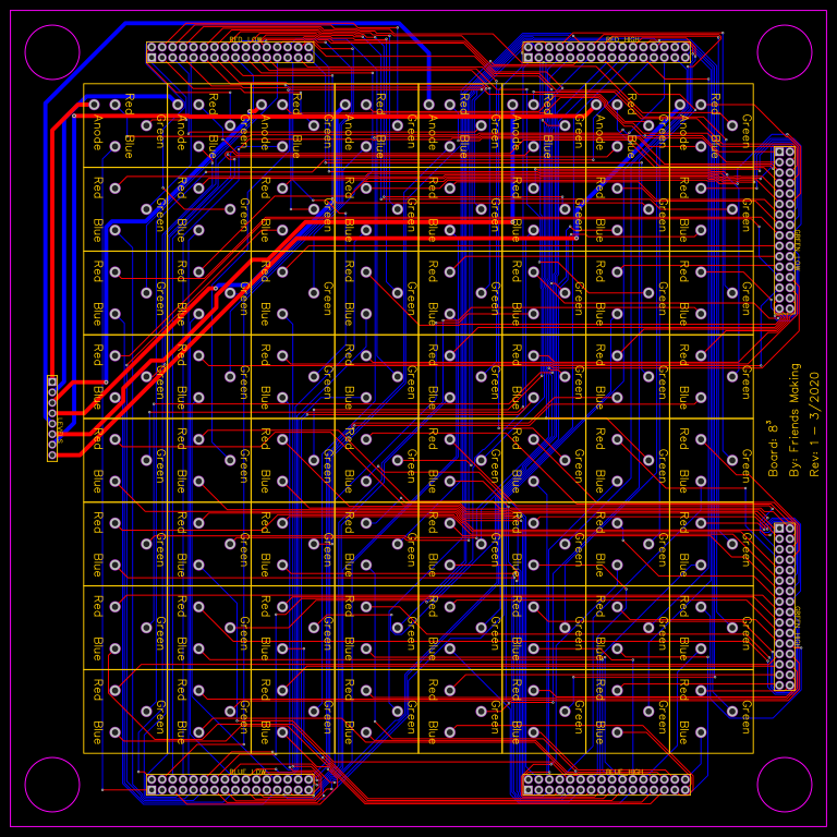 RGB Cube 8x8 - EasyEDA open source hardware lab