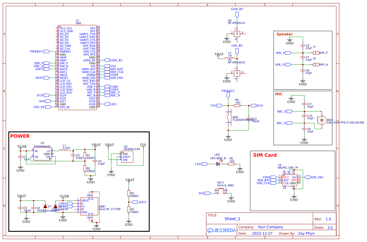 GPS Tracker - EasyEDA open source hardware lab