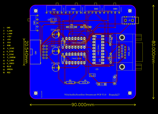 VGA-Scanlines-audio-Dreamcast - EasyEDA open source hardware lab