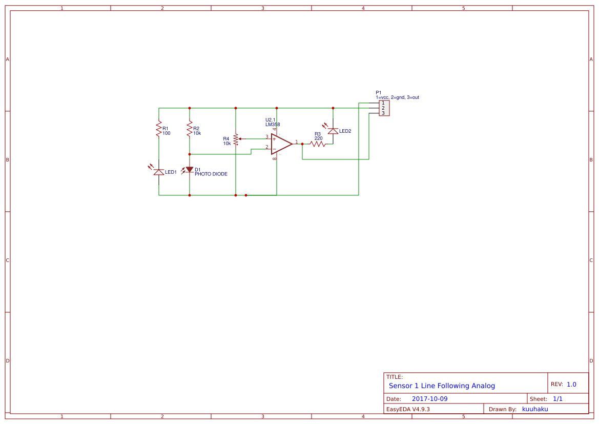 Line Following Robot Analog - EasyEDA open source hardware lab