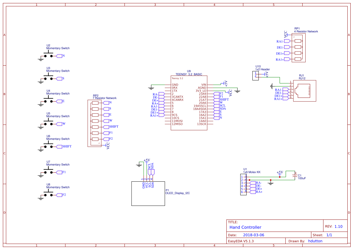 OnStep Smart Hand Controller modified - EasyEDA open source hardware lab