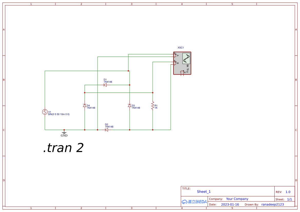 Full wave Rectifier - EasyEDA open source hardware lab