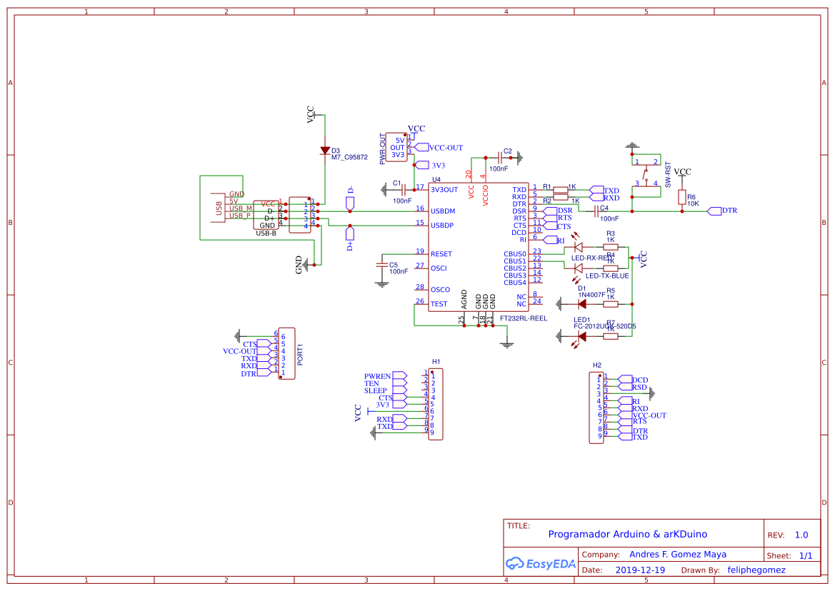 arKDuino Programmer - Platform for creating and sharing projects - OSHWLab