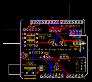 NRF24L01 arduino sensor shield - OSHWLab