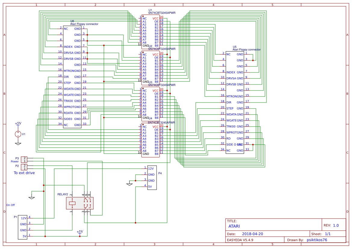 Atari Switch Board - EasyEDA open source hardware lab