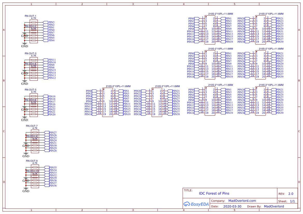 Raspberry Pi 40-channel daisy-chainable IO expander - EasyEDA open source hardware lab
