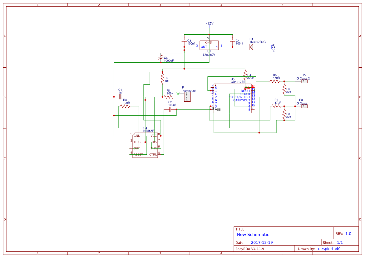 Oscilador inversor 555 4017 - EasyEDA open source hardware lab