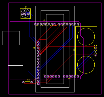 Alat ukur Jarak basis Arduino UNO - OSHWLab