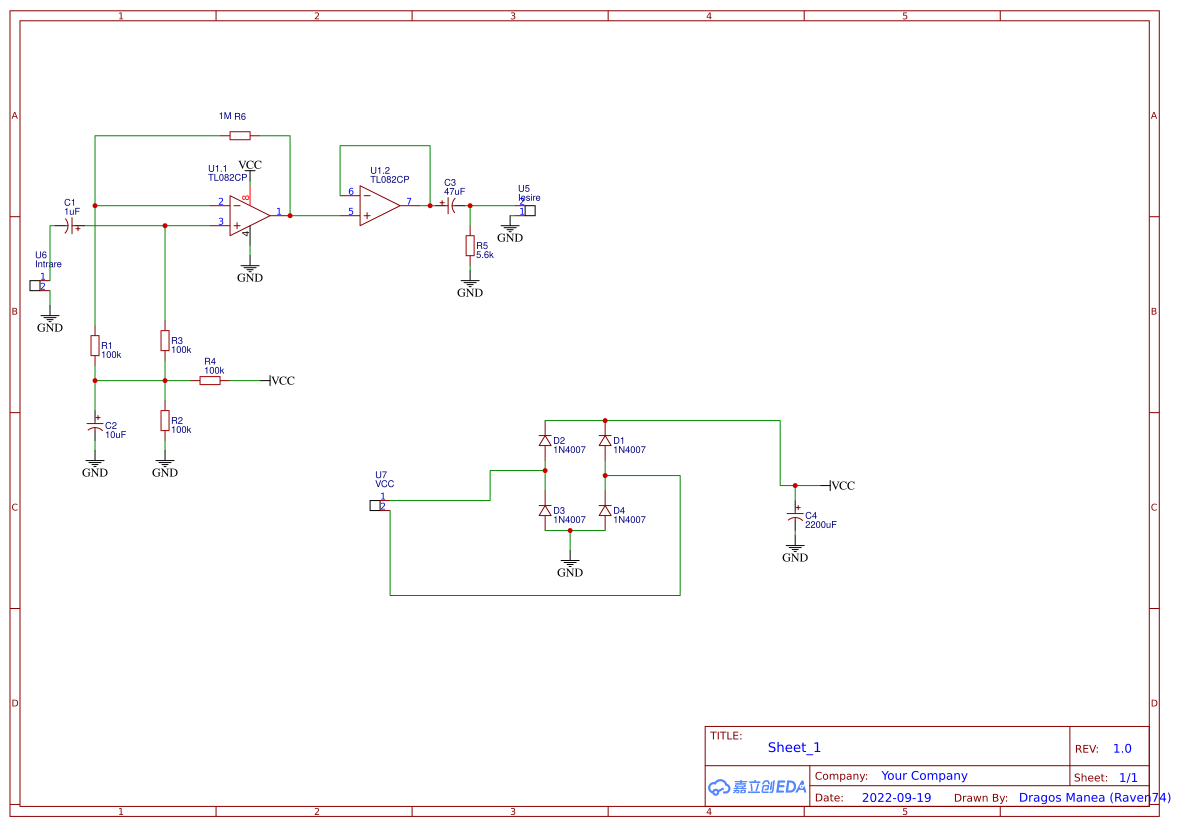 Pre-amp mono - OSHWLab