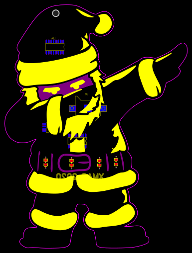 Santa Dabbing Christmas Badge PCB - EasyEDA open source hardware lab