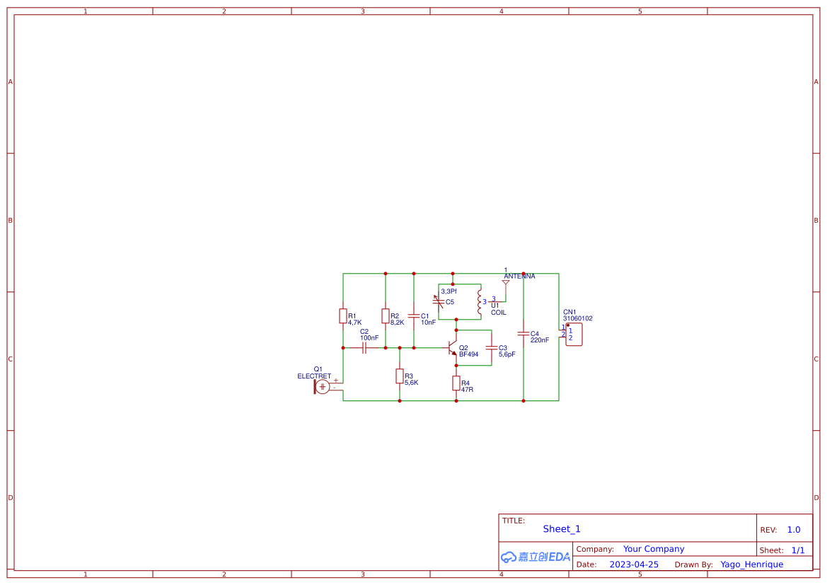 OSCILADOR DE RF - EasyEDA open source hardware lab