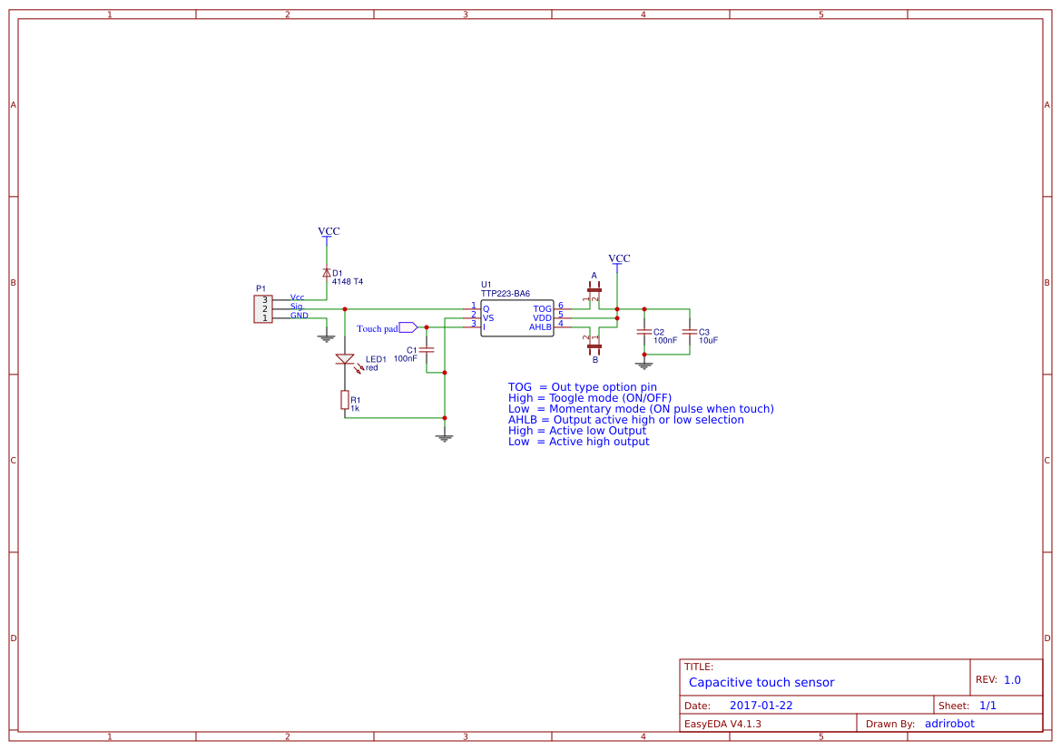 Capacitive touch sensor - EasyEDA open source hardware lab