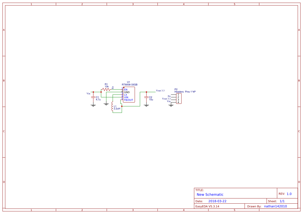 RT8008 step down 3.3V converter breakout - OSHWLab